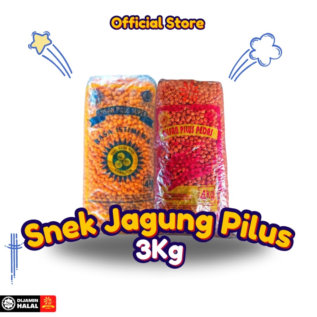 [BORONG] 3KG KACANG JAGUNG PILUS (ORIGINAL / SPICY BALADO) PEK JUMBO ...