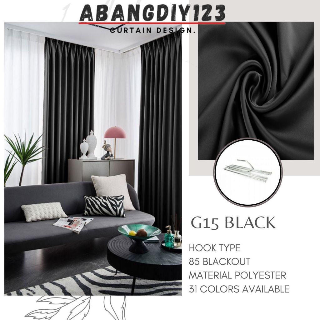 G15 Ready Made Curtain!!! Siap Jahit Langsir ,LangsirKain Tebal (JENIS ...