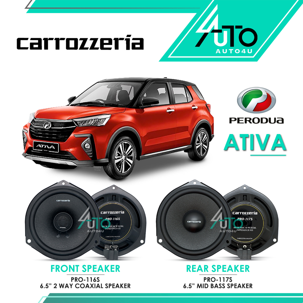 Carrozzeria Speaker Perodua Ativa 2013 Plug & Play Car Speaker PNP ...