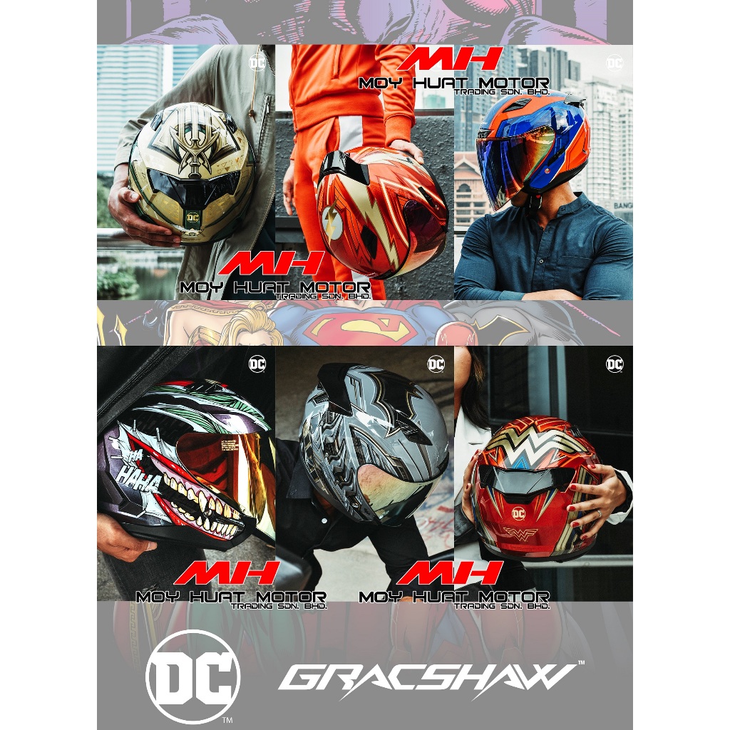 (SHIP 1 DAY) Gracshaw Gennex G535 DC Helmet Limited Edition Superman ...