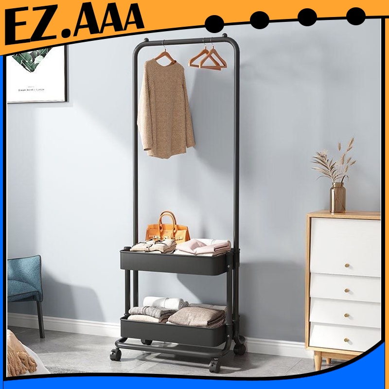 Penyangkut Rak Pakaian Troli Penyangkut Lantai-Ke-Siling Bilik Tidur ...