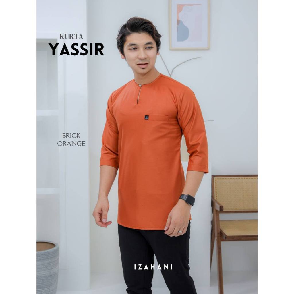 BRICK ORANGE/ORANGE BATA HOT COLOUR RAYA 2024, BAJU MELAYU, KURTA ...