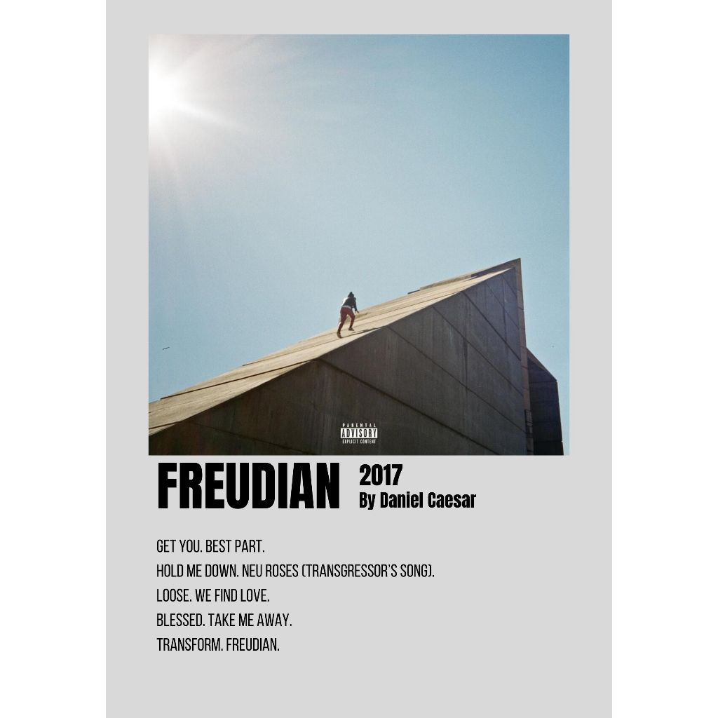 Album Cover Poster Freudian by Daniel Caesar | Shopee Malaysia