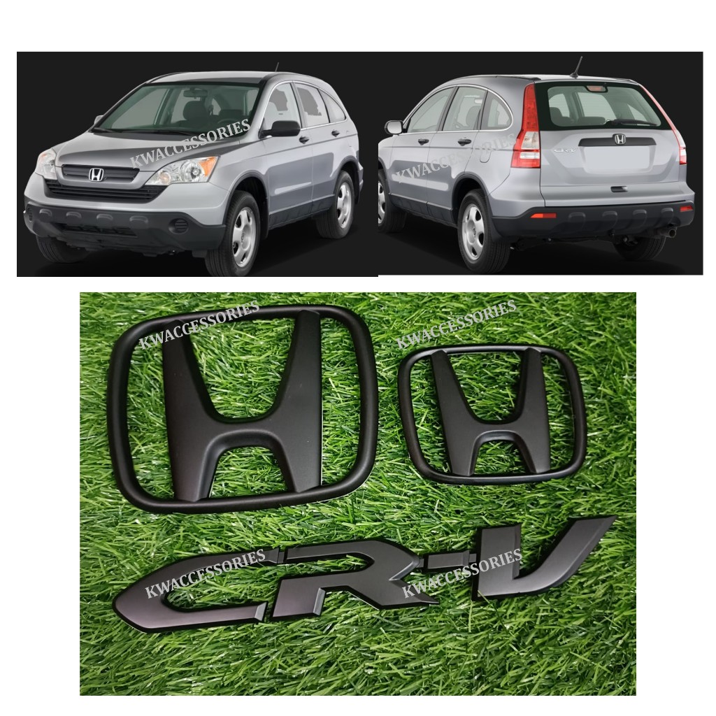 Honda CRV 2009 Logo Emblem Front Rear CRV Red Matte Black Piano Black ...