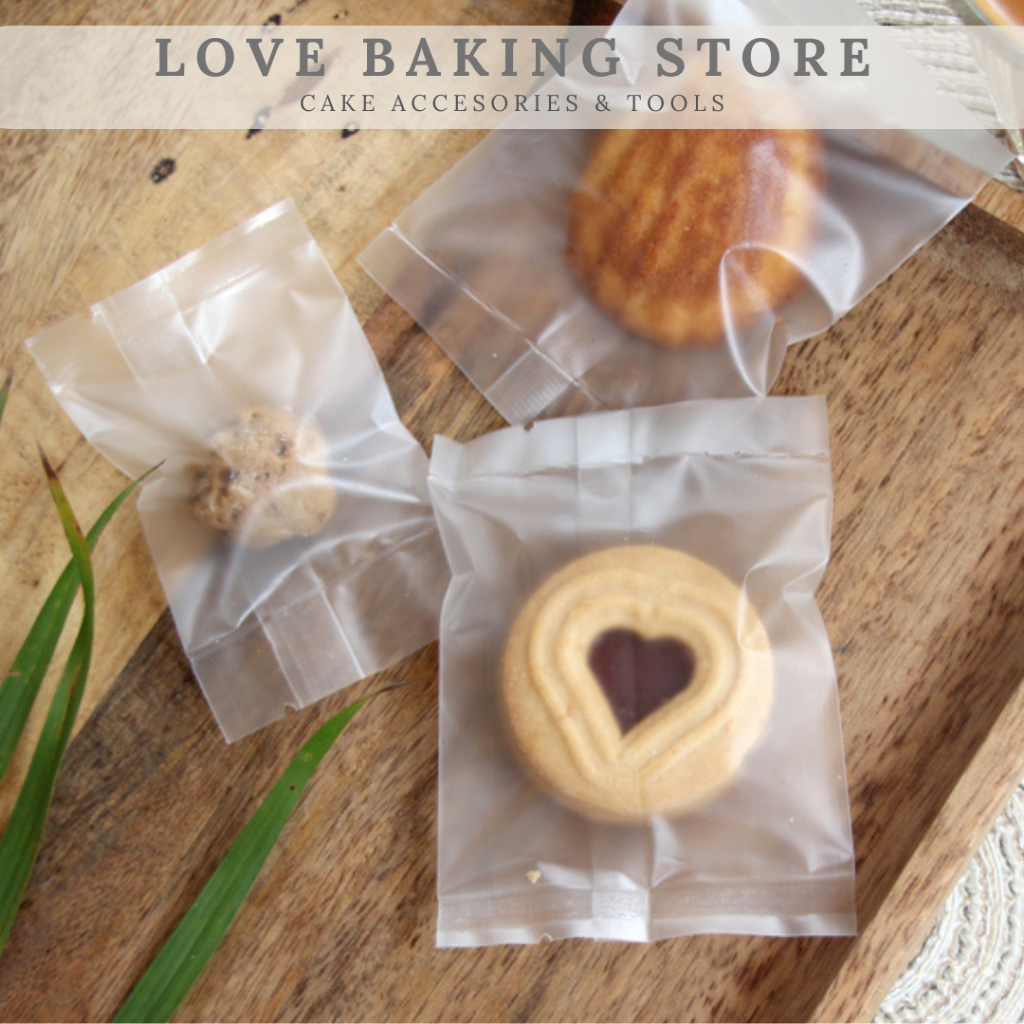 LBS • ±100pcs | Frosted Transparent Cookies Bag Plastic Bag Baking ...