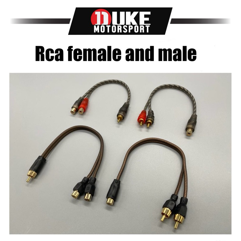 RCA Cable Car Audio 1 Male To 2 Female Or 1 Female To 2 Male Car Audio ...
