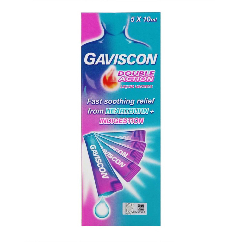 Gaviscon Double Action Liquid Sachet 5 x 10ml promotion 🔥🔥 | Shopee ...