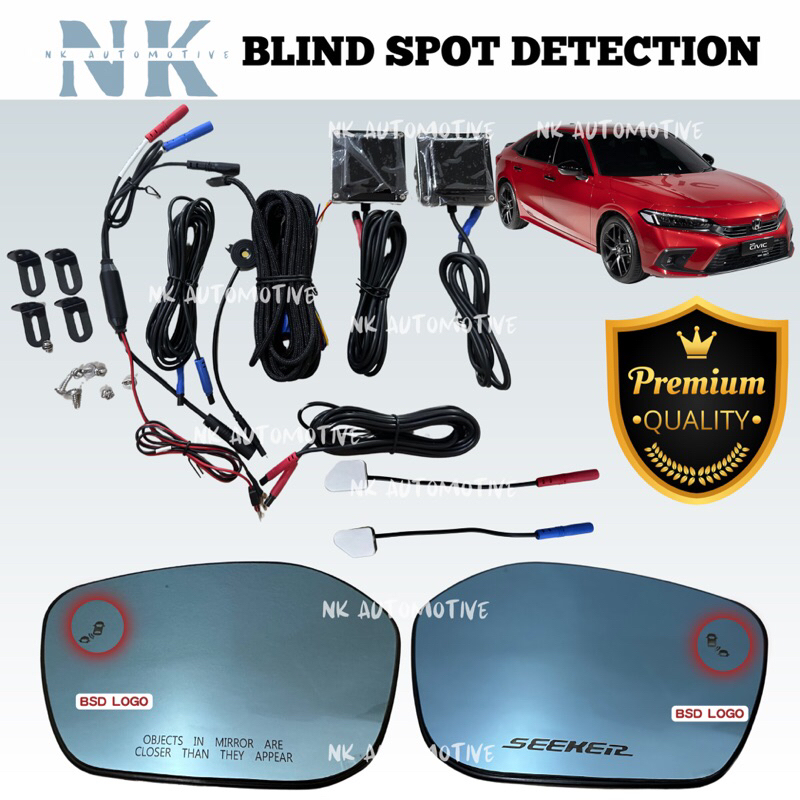 HONDA CIVIC FE 2022-2023 BLIND SPOT DETECTION BLUE SIDE MIRROR WITH BSD ...