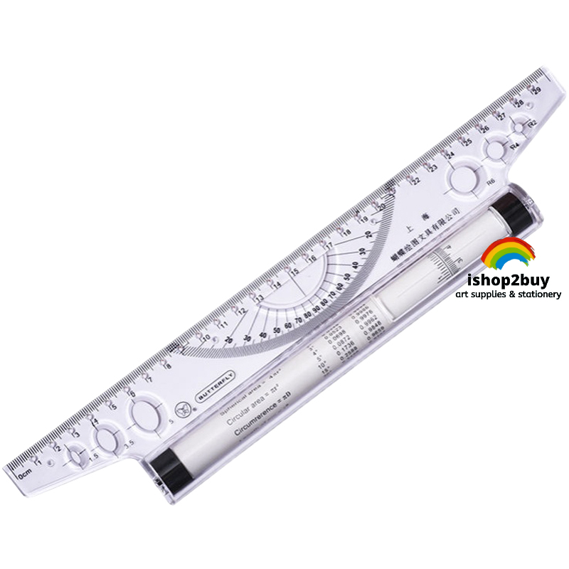 Parallel Ruler 30cm Rolling Pusher Roller Ruler Drafting Technical ...