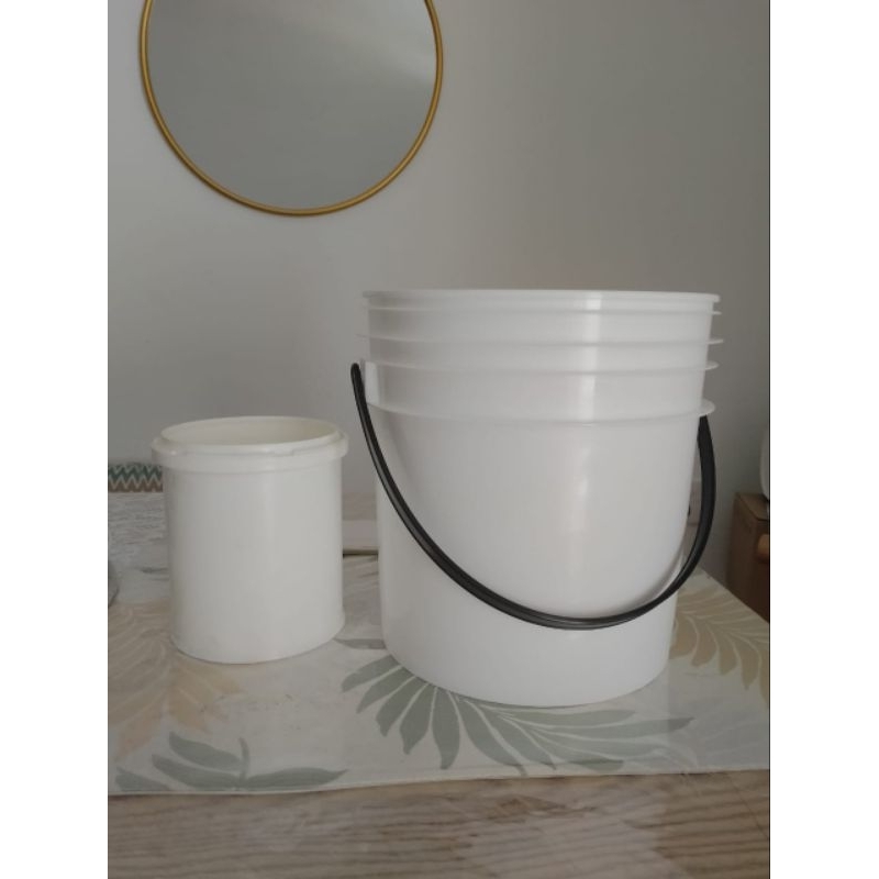 UNICA PAIL NEW WITH LID 5L 1L FOOD GRADE ANTI CHEMICAL 10LITRE 5LITRE ...
