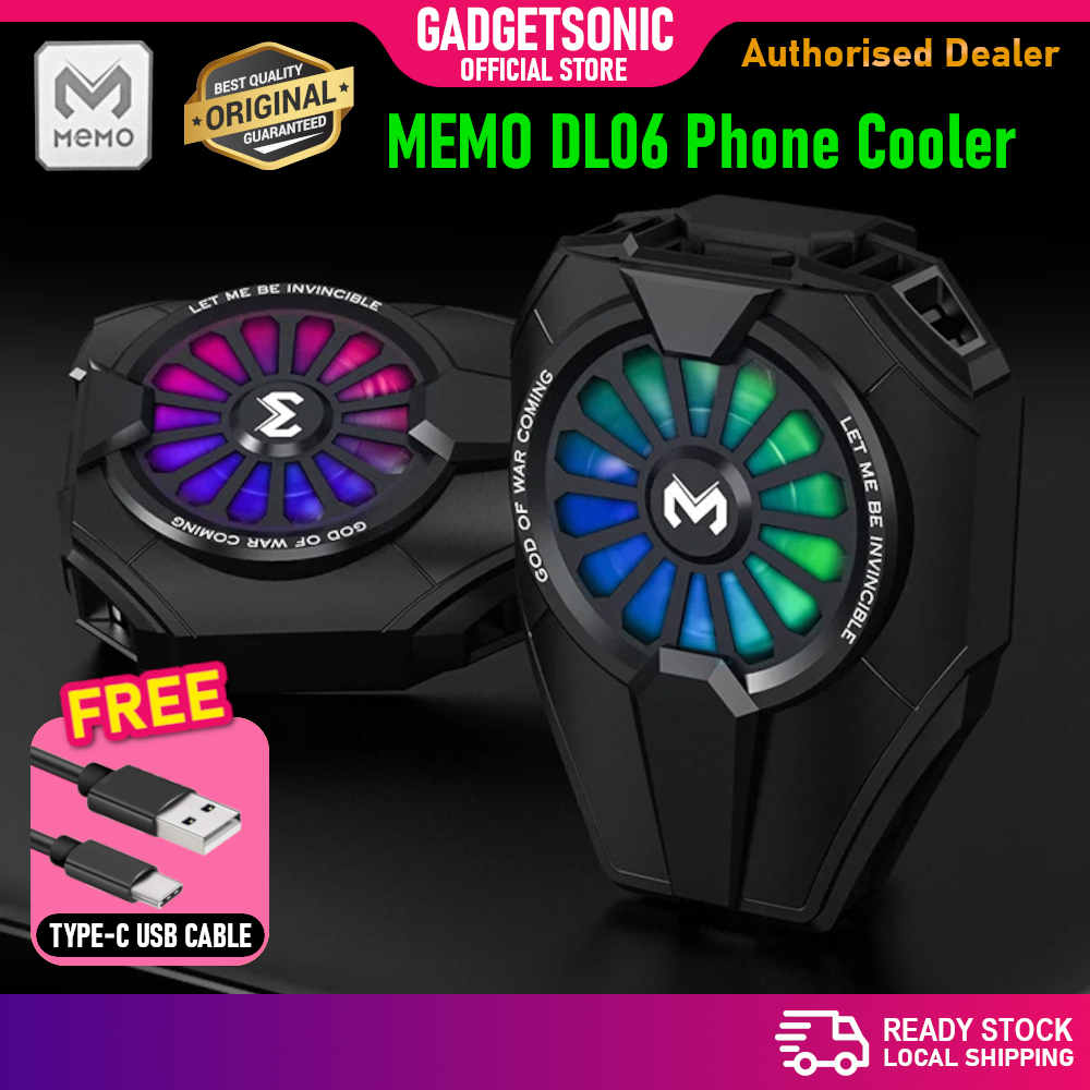 MEMO Phone Cooler DL06 Mobile Gaming Cooling Fan Radiator Handphone ...