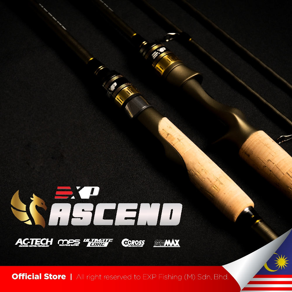 EXP ASCEND ROD 2 PCS Fishing Rod Medium Light Weight Bait Casting BC ...