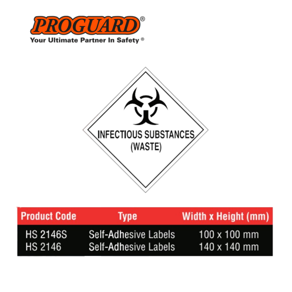 Proguard Infectious Substances Hazardous Waste Substances Safety Labels ...