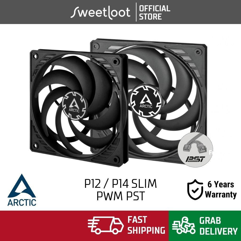 Arctic P12 SLIM / P14 SLIM PWM PST 120mm / 140mm P-Series High ...