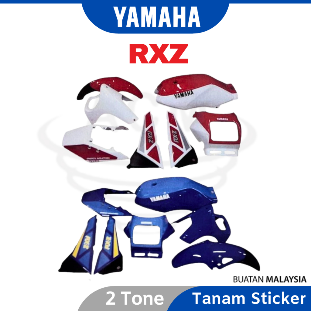 YAMAHA RXZ 2 Tone Tanam Sticker Body Cover Set Coverset Bodyset 2Ton ...