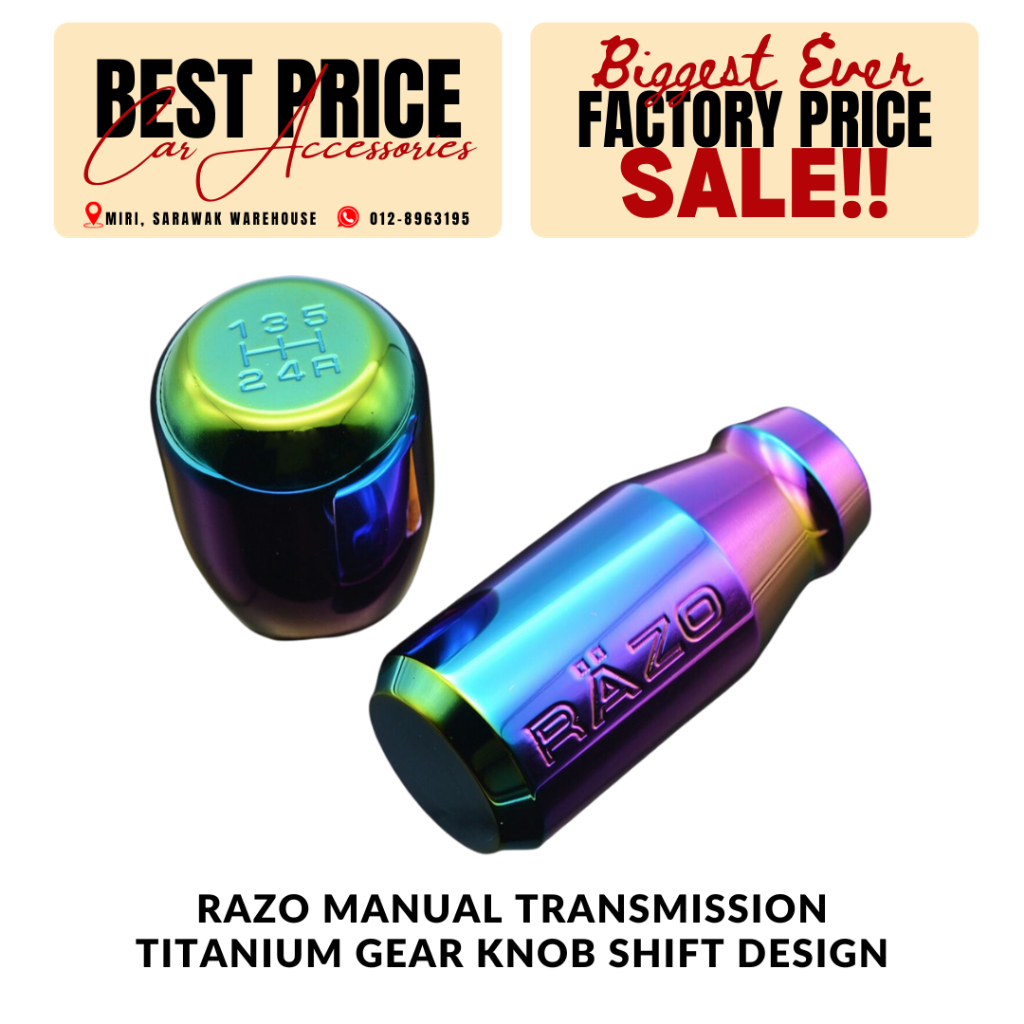 RAZO Manual Transmission Titanium Gear Knob Shift Design | Shopee Malaysia