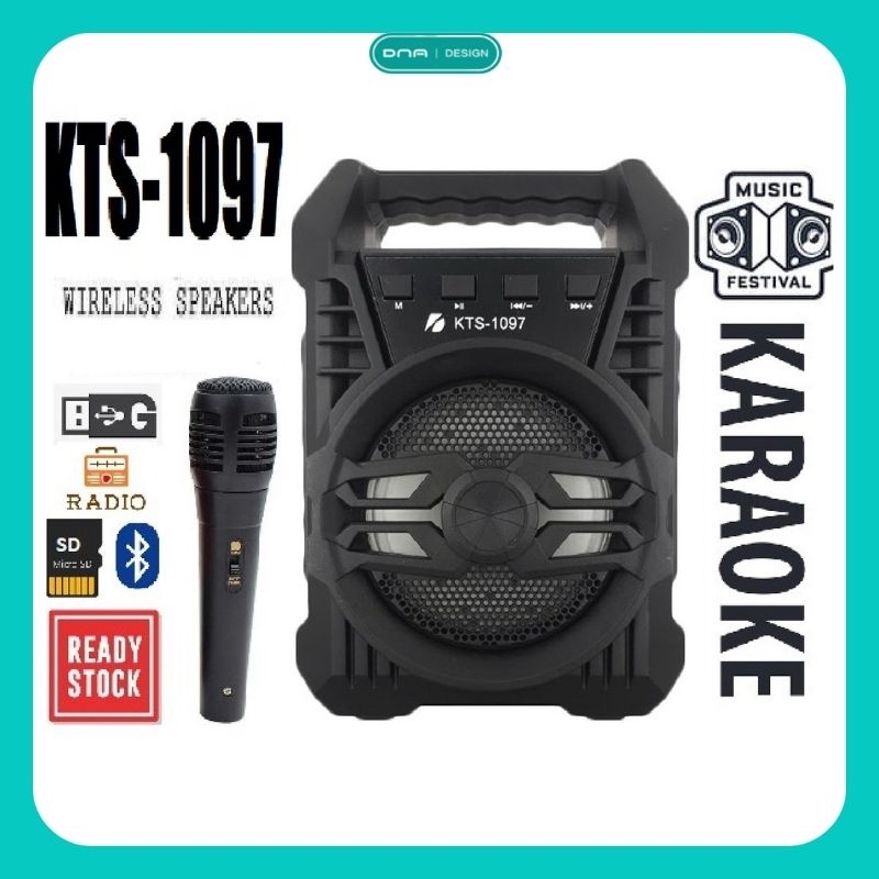 KTS-1097 ,1637 4inch Wireless Portable Bluetooth Speaker With Led Light ...