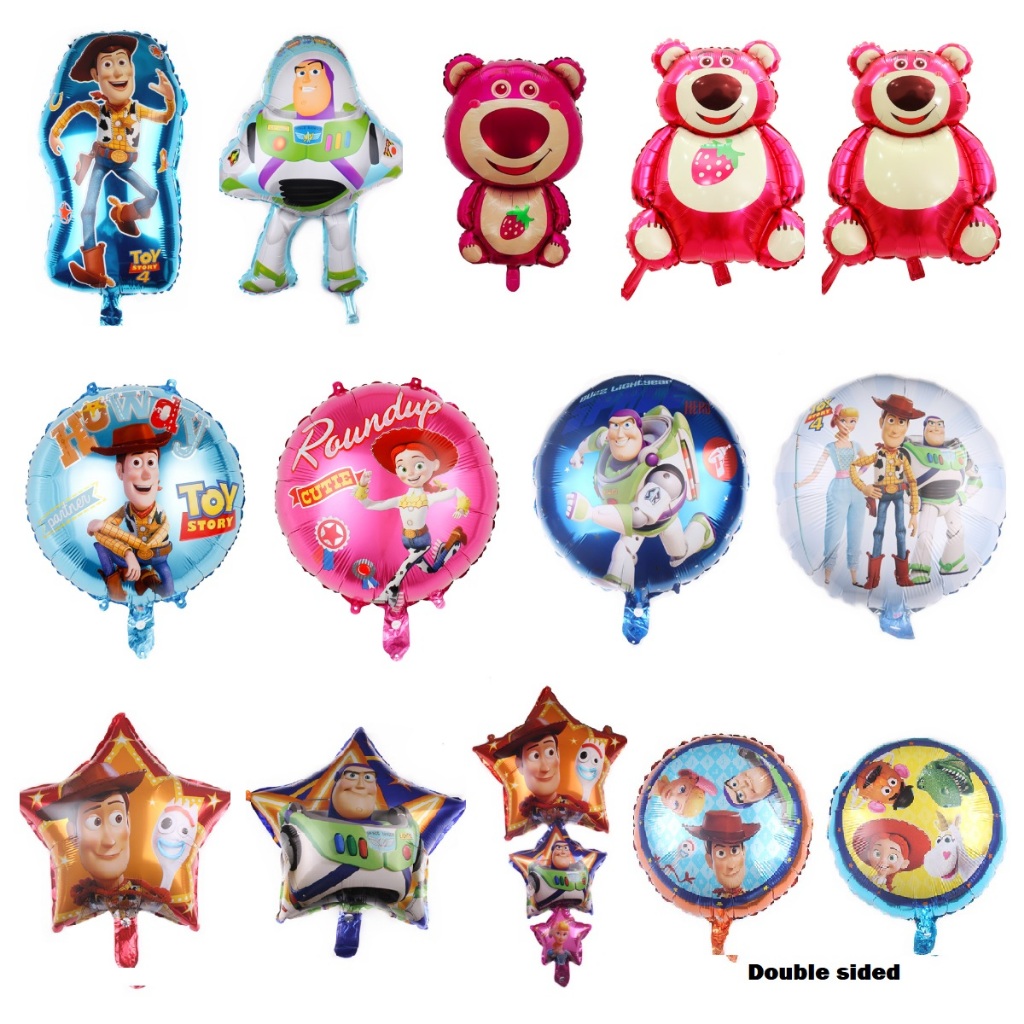 [Ready Stock] Toy Story Cartoon Themed Foil Balloon Woody Buzz Lotso ...