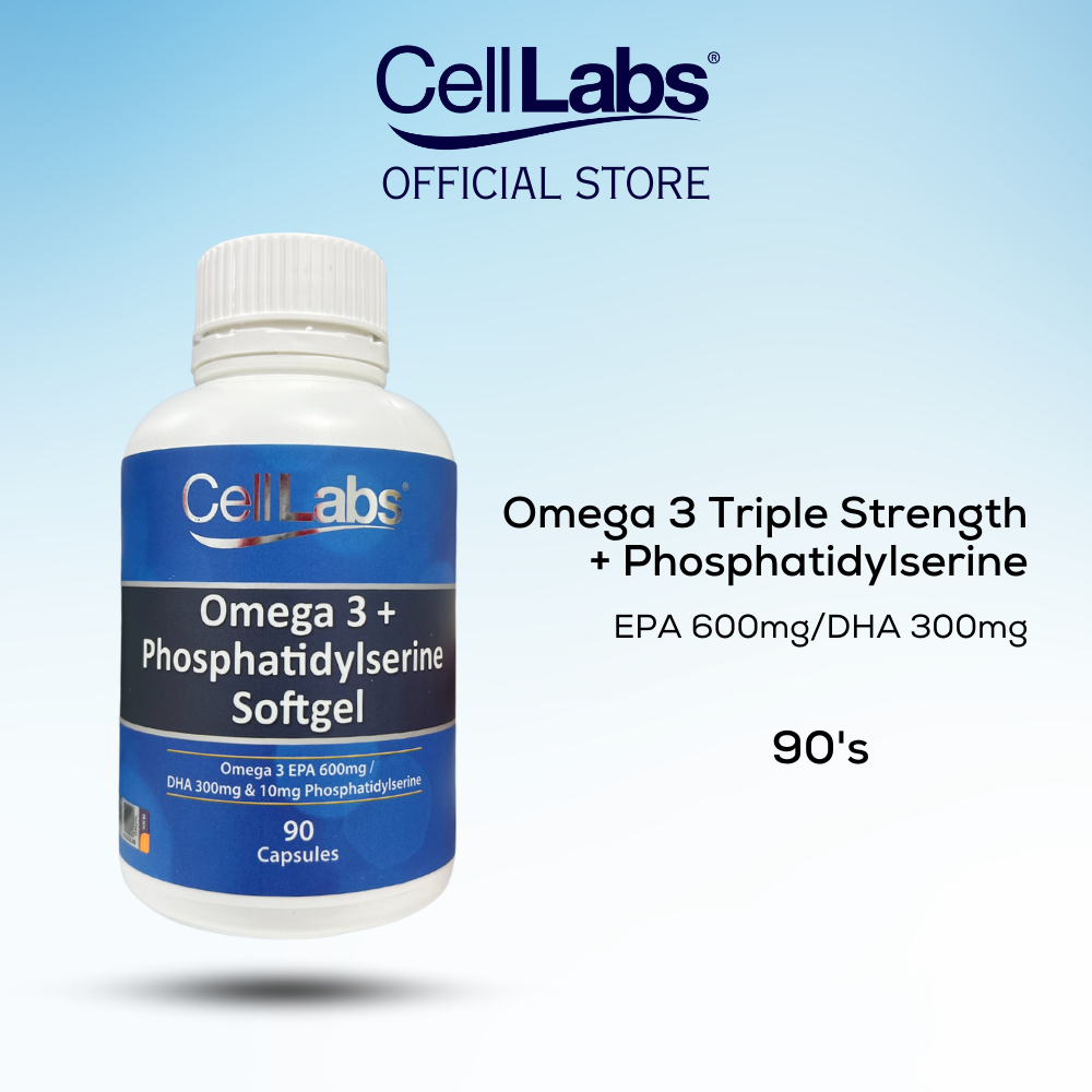 CellLabs Omega 3 Triple Strength 1200mg + Phosphatidylserine EPA600mg ...