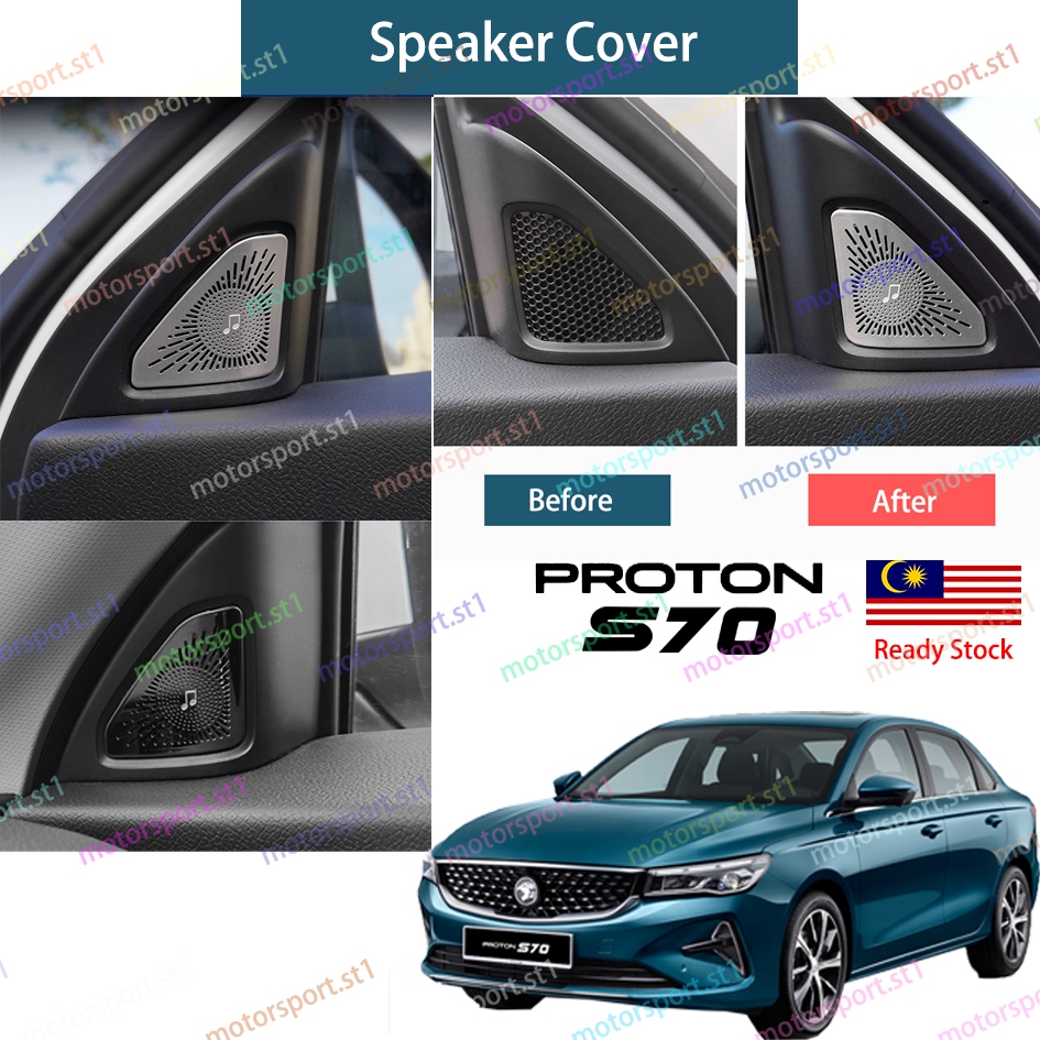 [READY STOCK]Proton S70 Speaker Cover Decoration Cover Aluminium Metal Luxury for Proton S70 ...