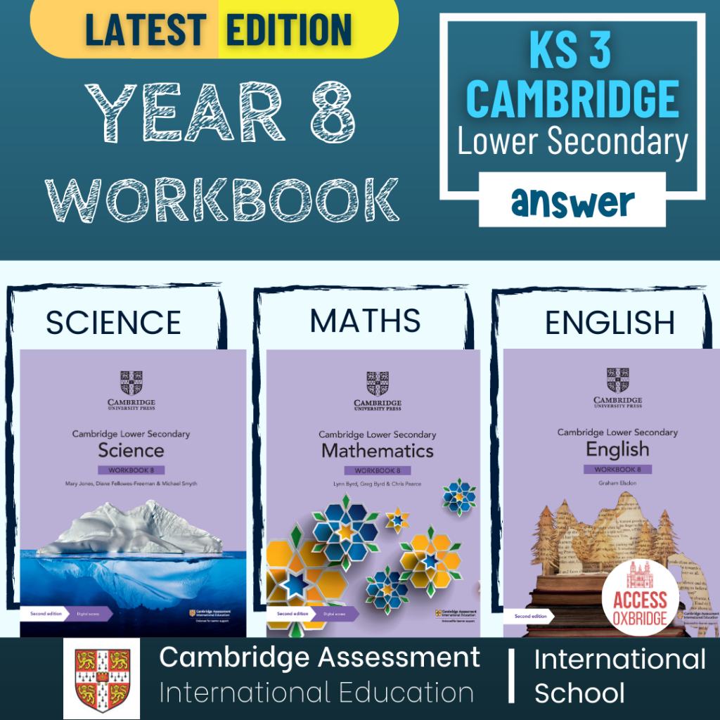 HARDCOPY📒K1 Year 8 Latest Cambridge Lower Secondary Checkpoint Science ...