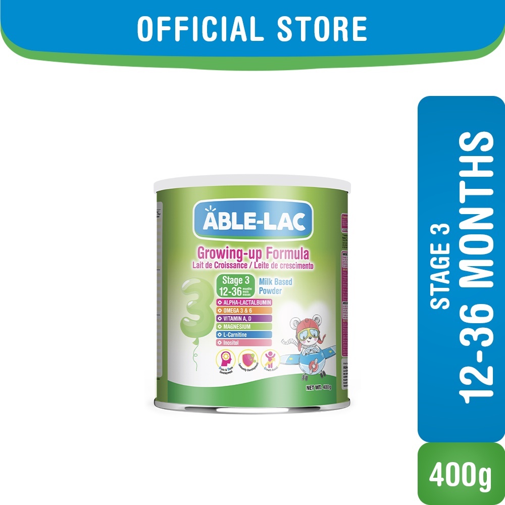 Able-Lac Formulated Growing Up Formula Stage 3 - 12-36 Months (400g) | Shopee Malaysia