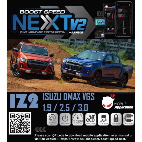 ECUSHOP Boost Speed Next Throttle Controller Isuzu D-Max RT IZ2 Pedal Response RG 1.9 3.0 ECU ...