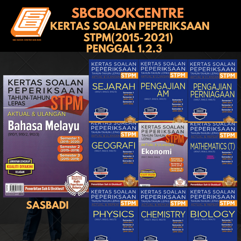 [SBCB] Kertas Soalan Peperiksaan STPM 2015 - 2021 ( Sasbadi ) | Shopee Malaysia