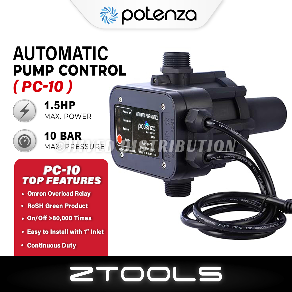 SHIMGE 1.5HP Automatic Pressure Controller | NEOVIN P86H1 Water Booster ...