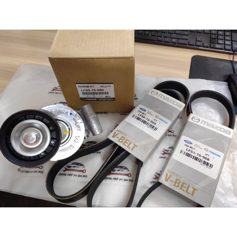 Original Ford Mazda Aircond Alternator Fan Belt LF50-15-909 for Mazda 3 ...