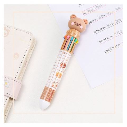 𝐄𝐀𝐒𝐘 𝐒𝐖𝐈𝐓𝐂𝐇 10 Colors Ball Pen Multi Colour Ballpoint Pens Kids ...
