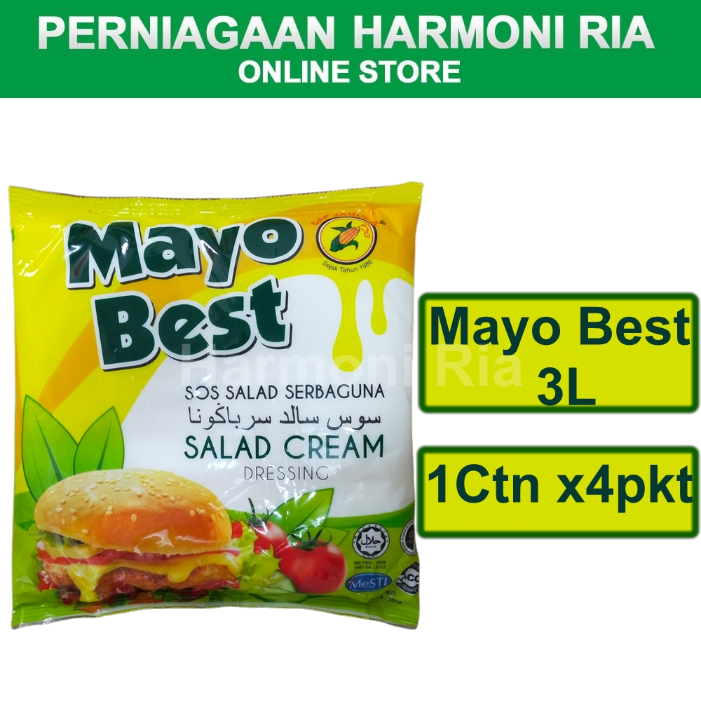MAYO BEST CAP JAGUNG 3KG BULK PACK Mayonis Untuk Burger / Sandwich ...
