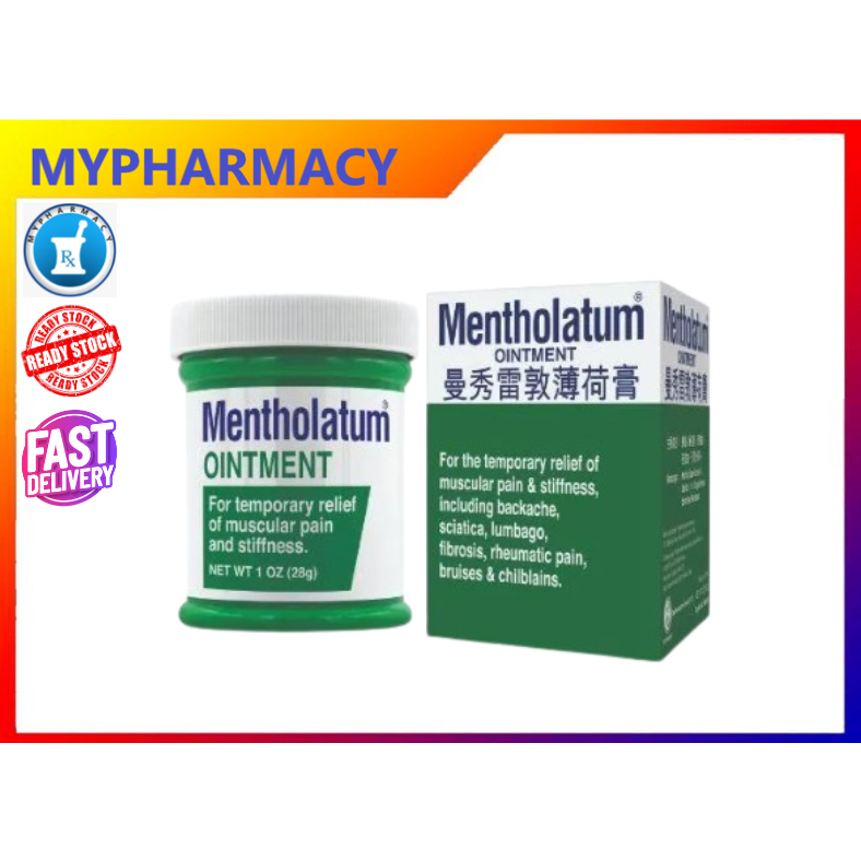 Mentholatum Ointment 曼秀雷敦软膏 Minyak Sapu Sakit Badan | Shopee Malaysia