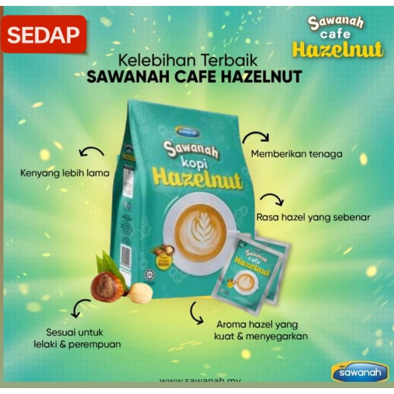 SAWANAH CAFE HAZELNUT | Shopee Malaysia