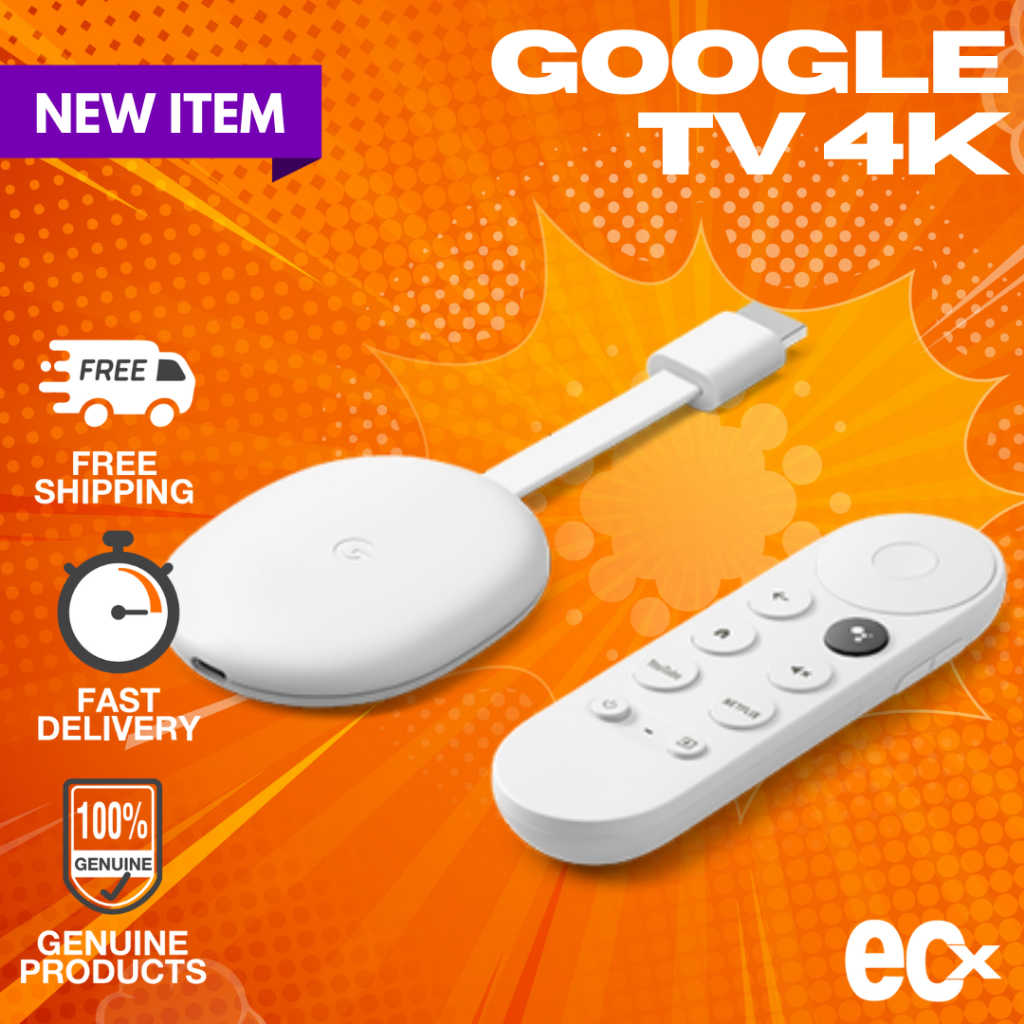 (Ready stock) Google Chromecast 4K With Google TV HDR Streaming Device ...