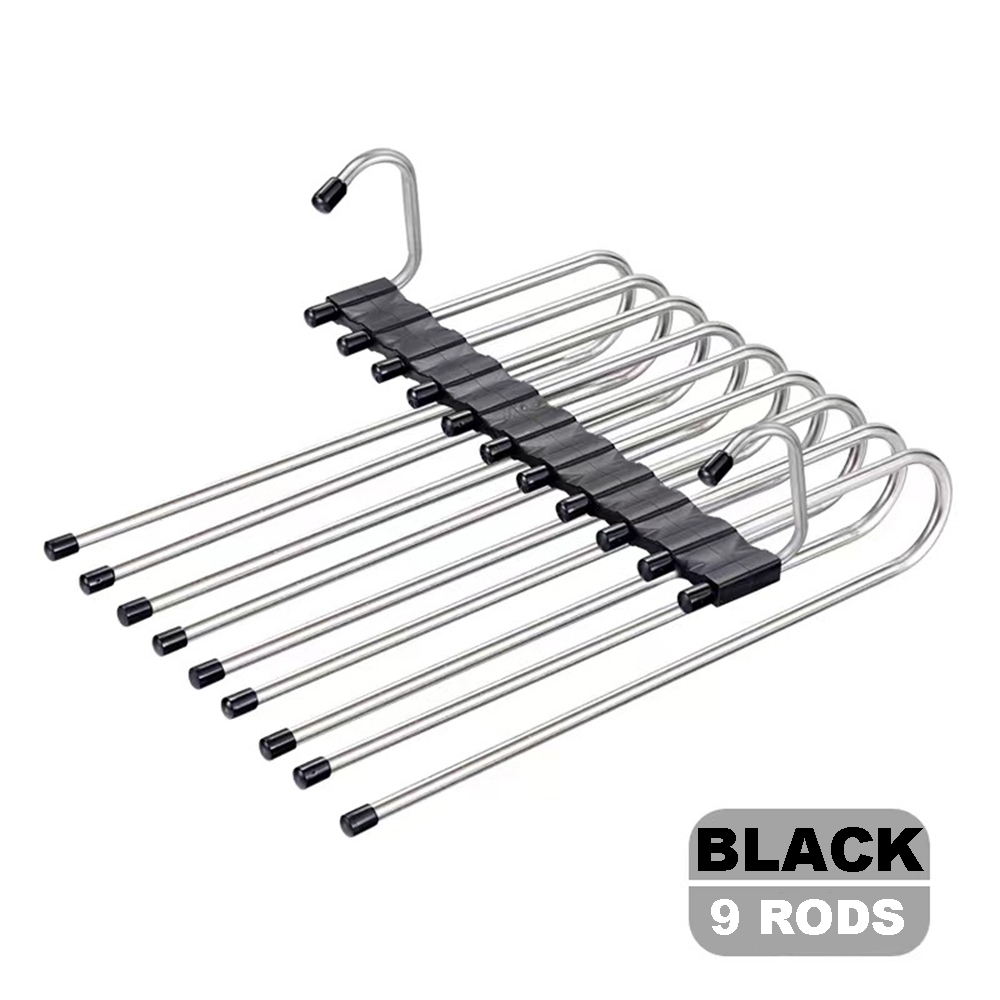 9 multi-functional stainless steel telescopic folding hangers, multi ...