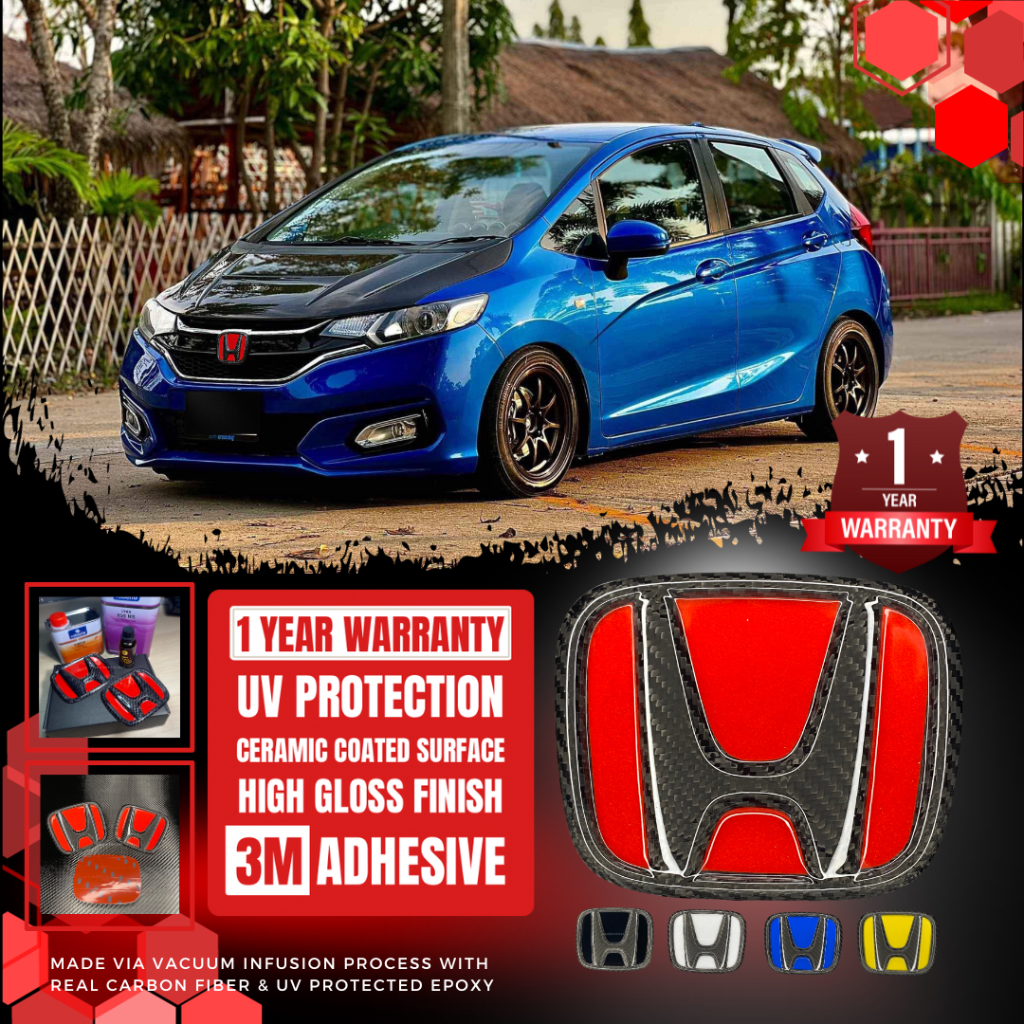 Honda Jazz GK5 Facelift logo carbon fiber emblem | Shopee Malaysia