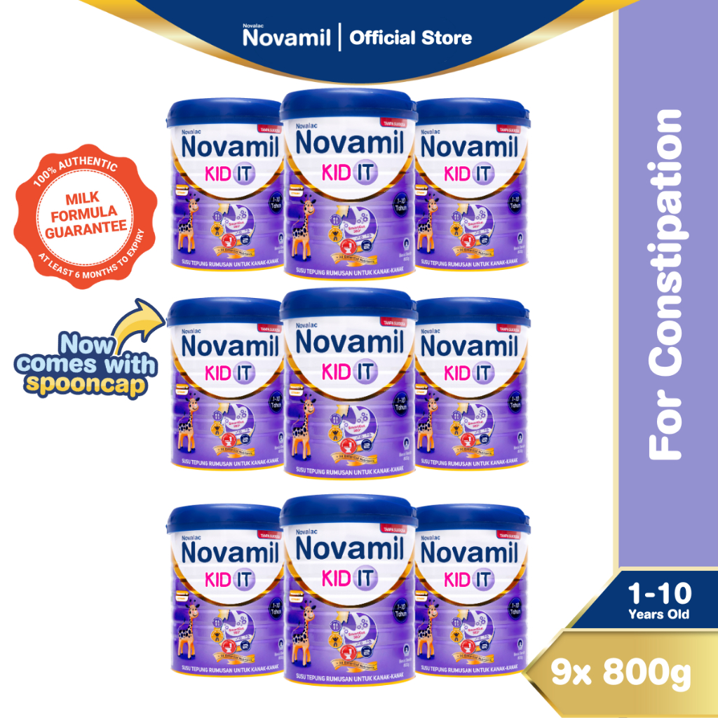 Novamil KID IT Growing Up Milk for Constipation Relief (800g x 9 ...