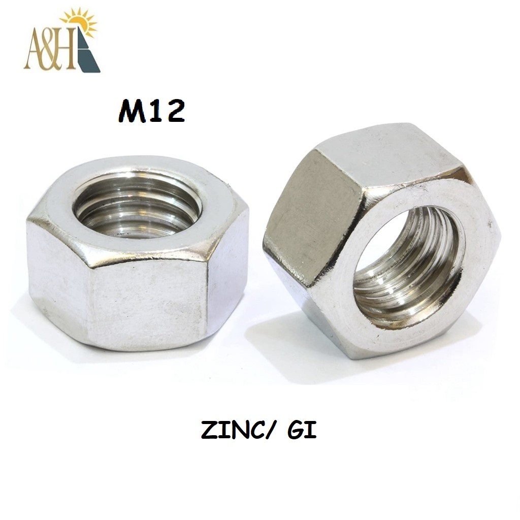 HT Hex Nut - M12 (Coarse Thread) (High Tensile Hexagon Nut) | Shopee ...