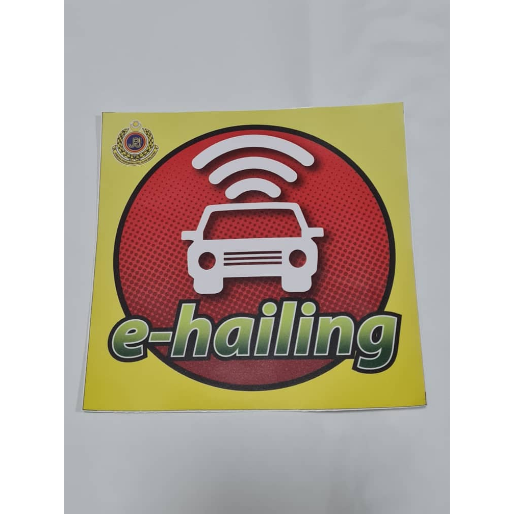 Sticker E-Hailing ( lekat dari luar ) | Shopee Malaysia