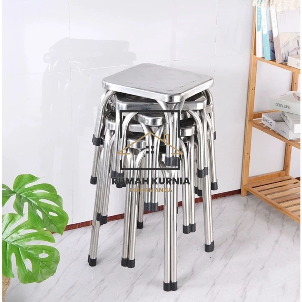 Stainless Steel Stool / Square Chair / Outdoor Indoor Chair / Portable ...