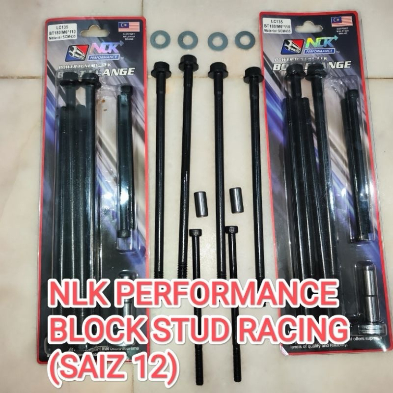 NLK PERFORMANCE RACING HEAD STUD BLOCK STUD HEAD SCREW ENGINE BOLT ...