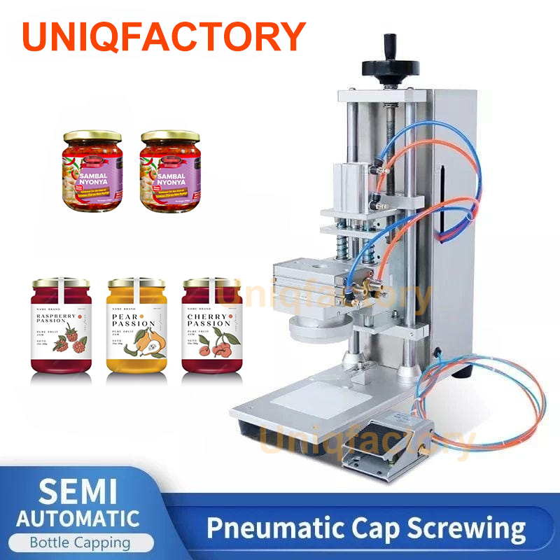 Semi Automatic Glass Bottle Capping Machine Jar Balang Kaca Sambal ...
