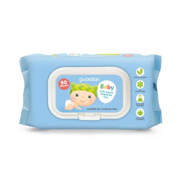 Guardian Soft Fragrance-Free Baby Wipes 90's Infant Wet Wipes Sheets ...