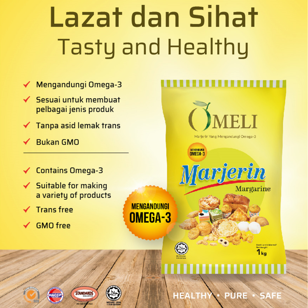 OMELI Omega-3 Margarine 250G/1KG pack [👍Trans Free & GMO Free] [👍 ...