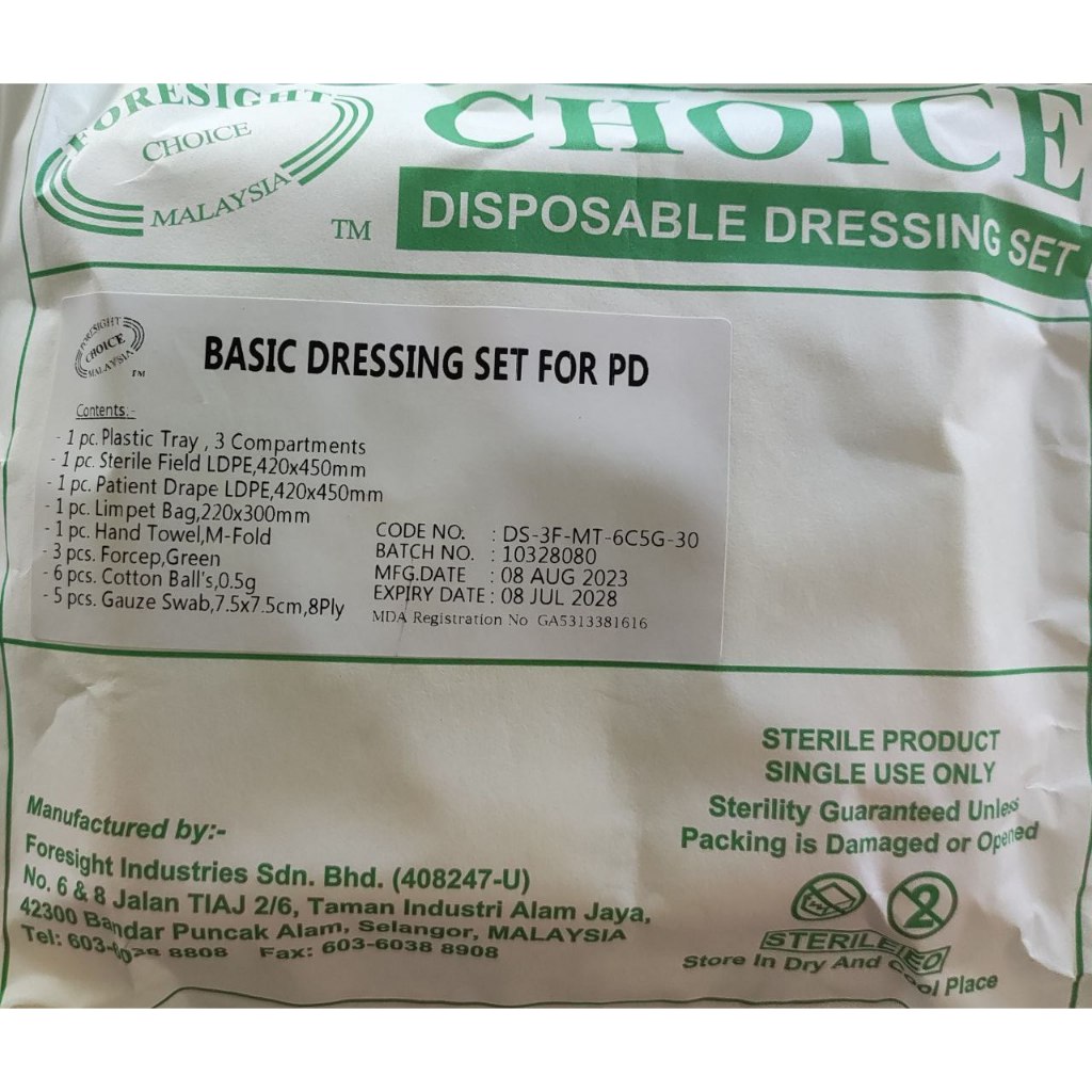 [TERMURAH] 30 SET | 3 FORCEP | Disposable Dressing Set | Wound Cleaner ...