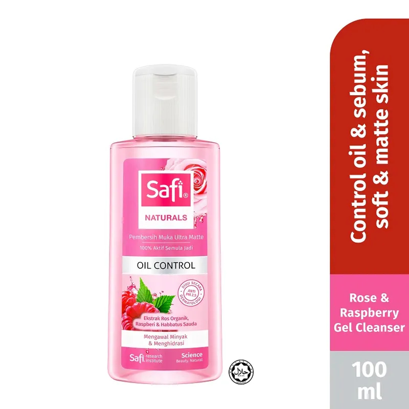 SAFI Naturals Oil Control Rose & Raspberry Facial Cleanser 100ml ...