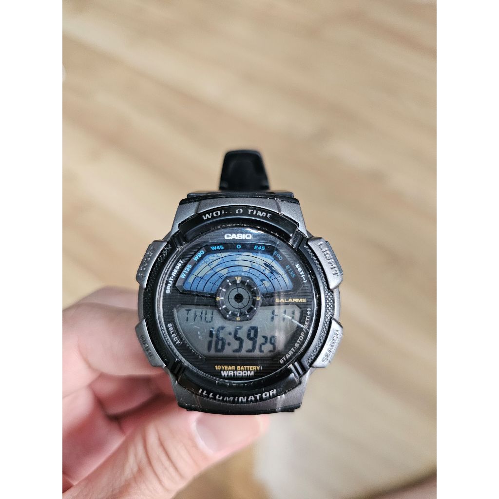 USED CASIO AE-1100W-1AV Module 3254 world time digital watch | Shopee ...