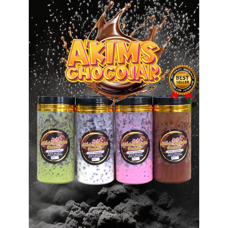 A’KIMS CHOCOJAR VIRAL. PREMIUM CHOCOLATE & CRUNCHY 400ml (200-230gram ...