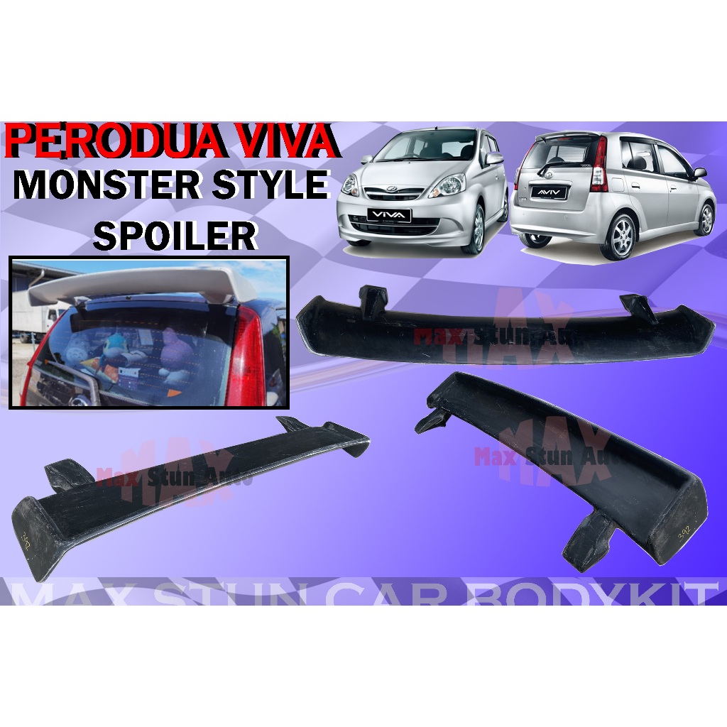 PERODUA VIVA/MYVI MONSTER STYLE SPOILER REAR SPOILER TOP SPOILER CAR ...